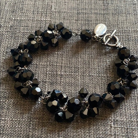 White House Black Market | Jewelry | Whbm Crystal Beaded Black Bracelet ...